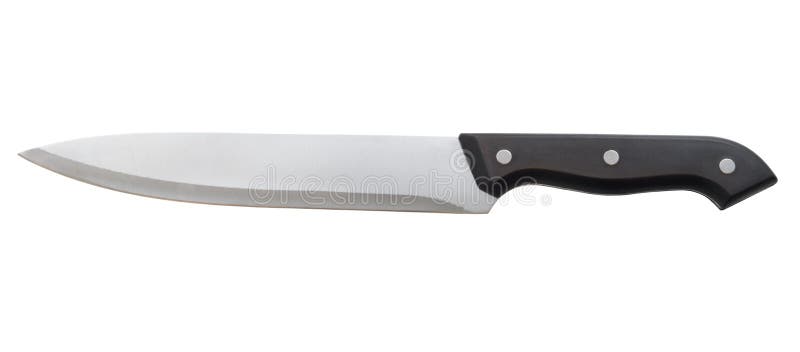 Big Kitchen Knife W/ Path (Top View) Stock Image - Image of equipment ...