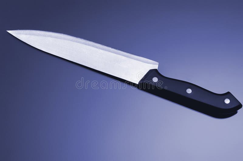 Big Kitchen Knife W/ Path (Top View) Stock Image - Image of equipment ...
