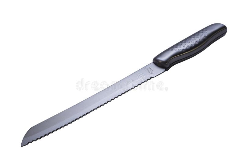 Sharp Kitchen Knife Isolated Stock Photo - Image of utensil, knife ...