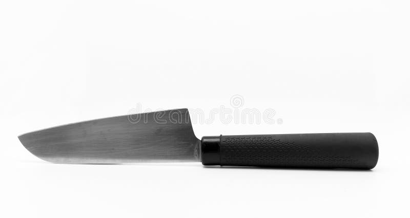 Kitchen Knife Isolated on White Background, Side View Stock Image ...