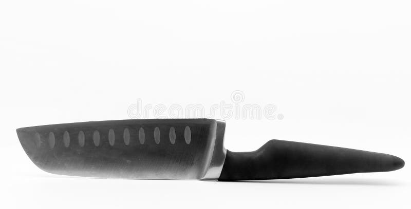 Kitchen Knife Isolated on White Background, Side View Stock Image ...