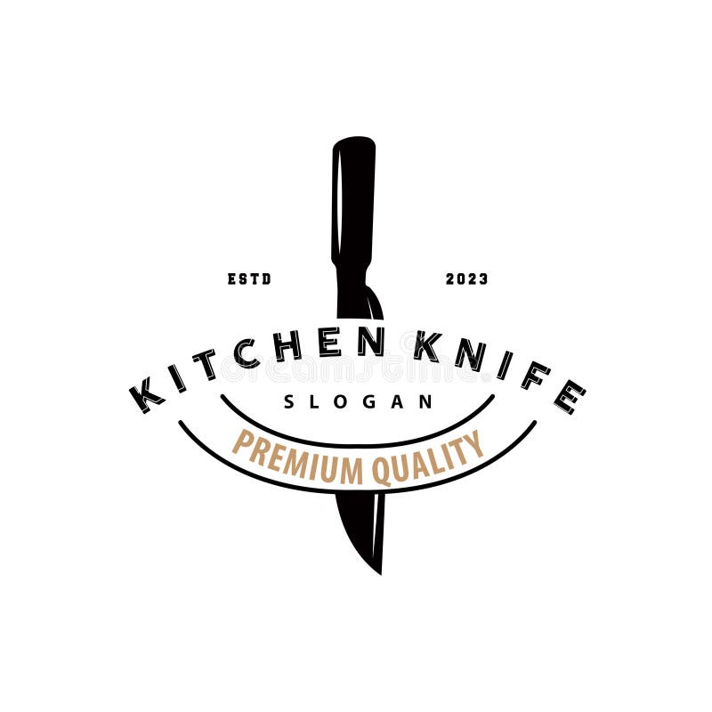Kitchen Knife Logo, Chef Knife Logo Vector Design Illustration Template ...