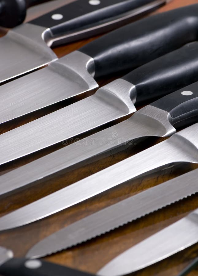 Kitchen knives 2 stock image. Image of steel, meat, chop - 1537461