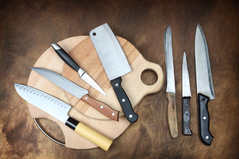 Kitchen knives stock image. Image of closeup, collection - 33366973