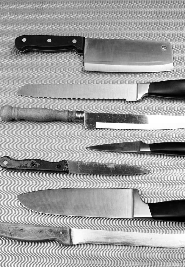 Kitchen knives stock image. Image of wood, tool, handle - 85902975