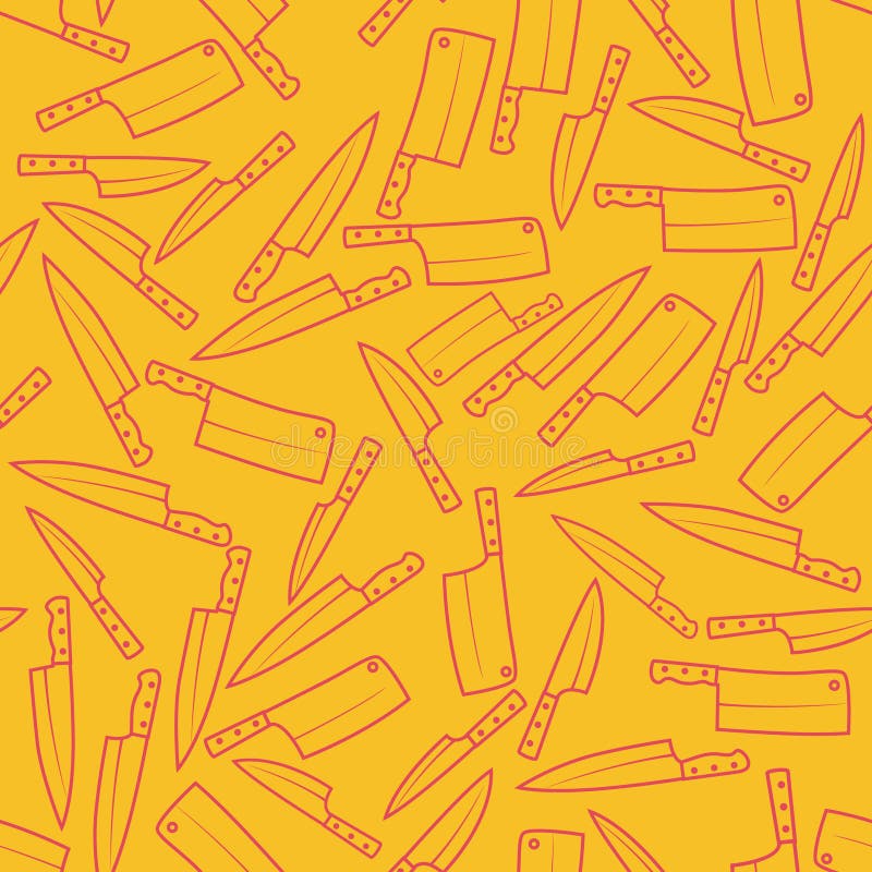 Kitchen Knives Seamless Pattern Background Vector Stock Vector ...
