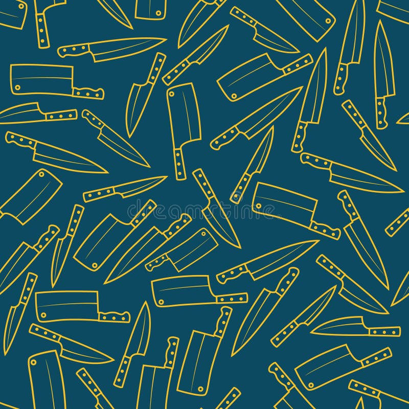 Kitchen Knives Seamless Pattern Background Vector Stock Vector ...