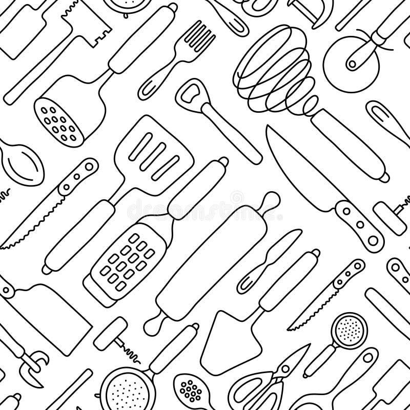 Utensils Sketch Pattern Stock Illustrations – 2,395 Utensils Sketch Pattern Stock Illustrations ...