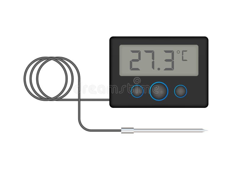 Kitchen or Laboratory Thermometer. Food Temperature. Vector Stock ...