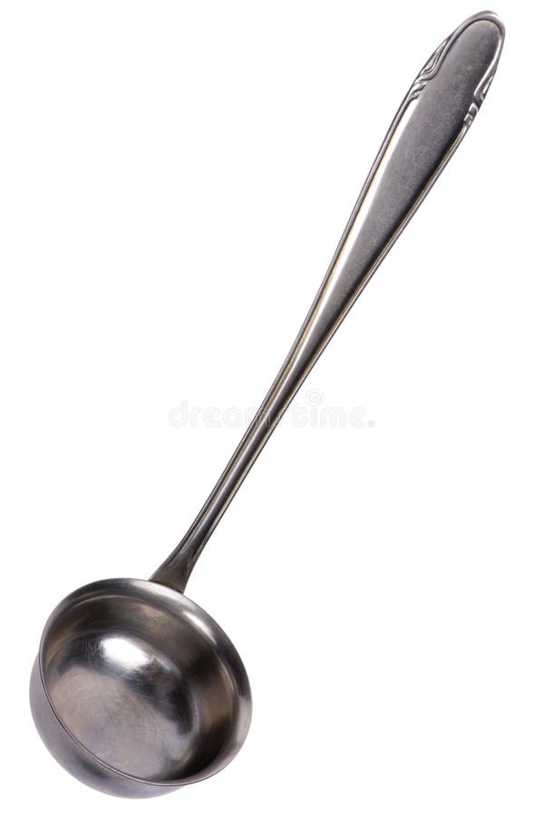 Kitchen ladle stock photo. Image of handle, silver, cooking - 18705392