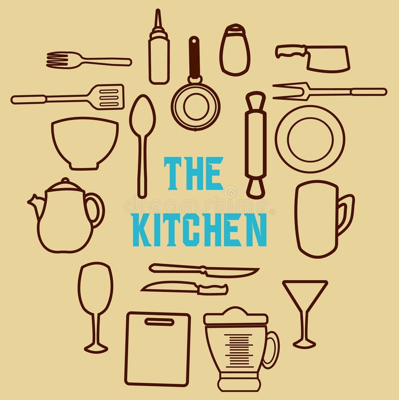 Cooking ware icons set stock vector. Illustration of icon - 50677450