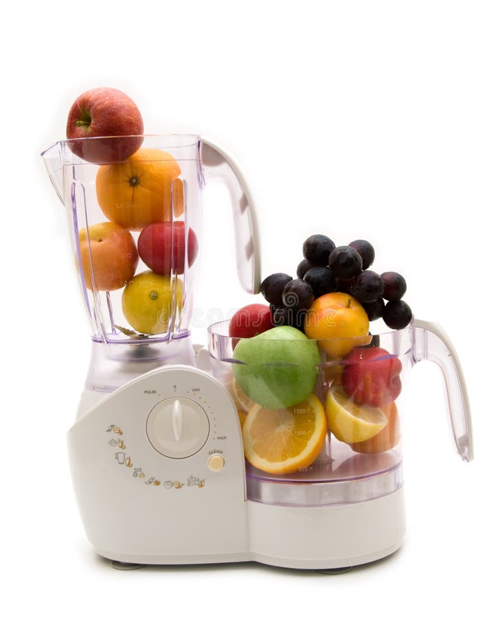 Kitchen machine and fruits stock image. Image of green - 6238683