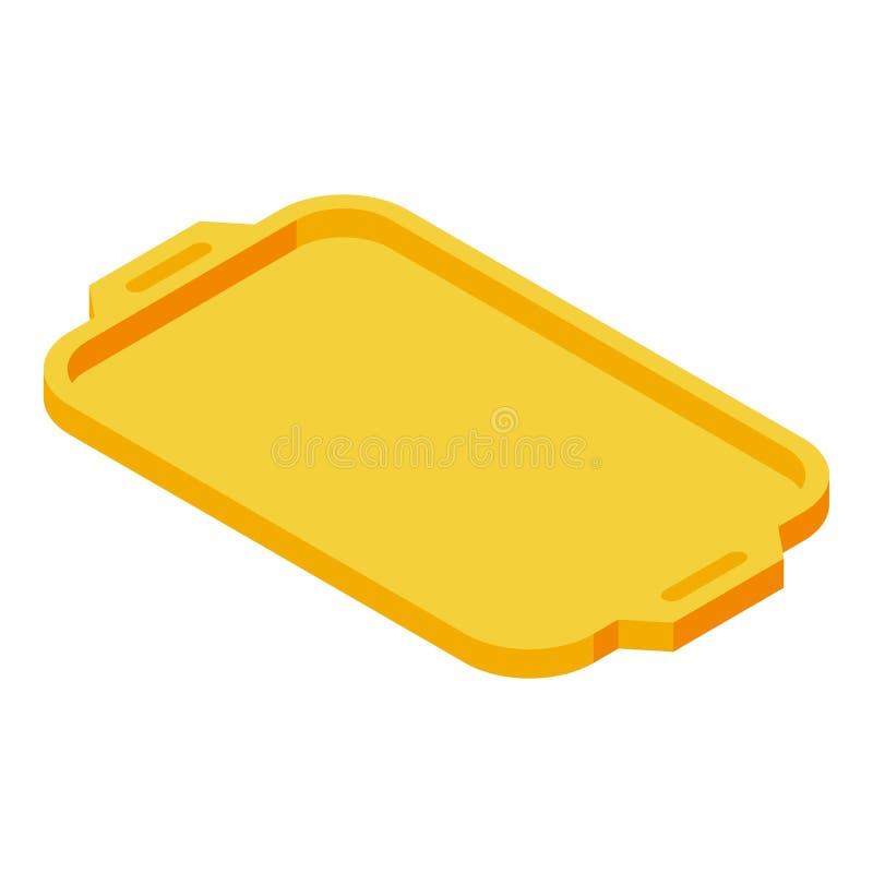 Kitchen Meal Tray Icon Isometric Vector. Banquet Serving Plate Stock ...