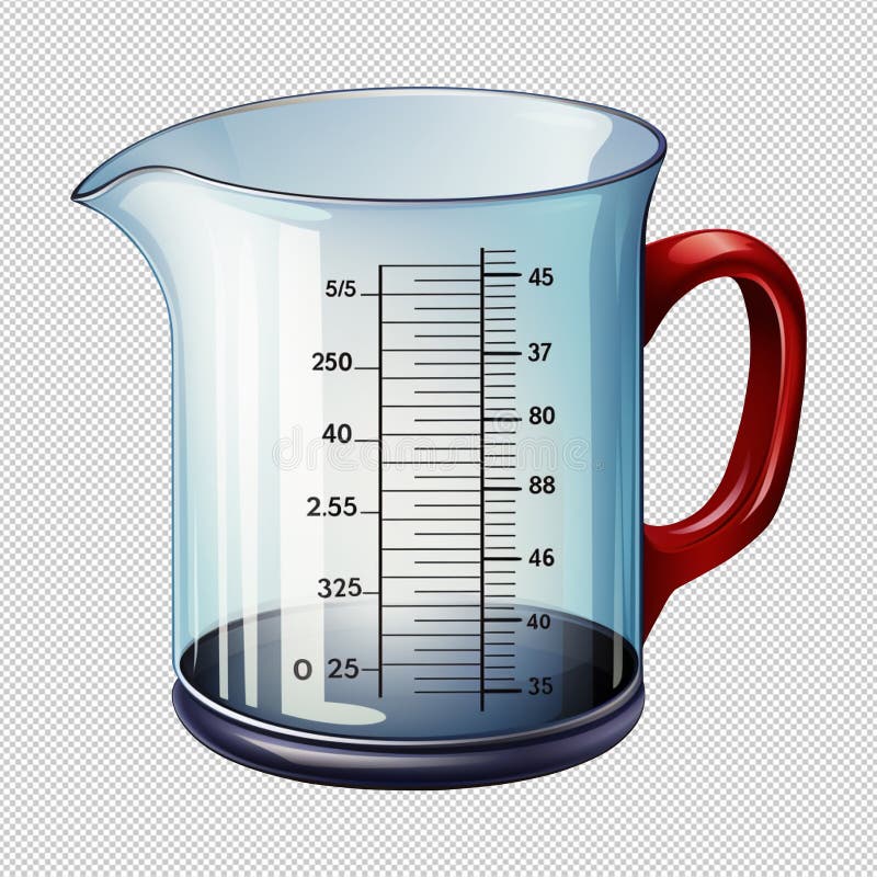 Kitchen Measuring Cup Isolated on Transparent Background Stock Image ...