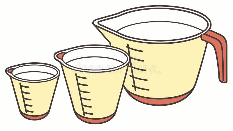 Kitchen Measuring Cups and Jug Vector, Vector Design Generative AI ...