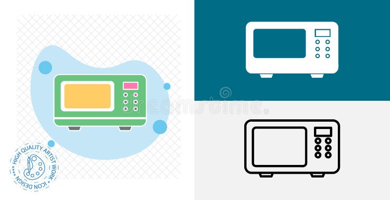 Kitchen Microwave Isolated Icon. Appliances Design Element Stock ...