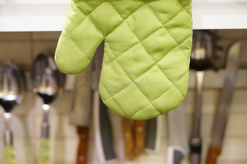 Kitchen mitten stock image. Image of mitten, green, glove - 51376177