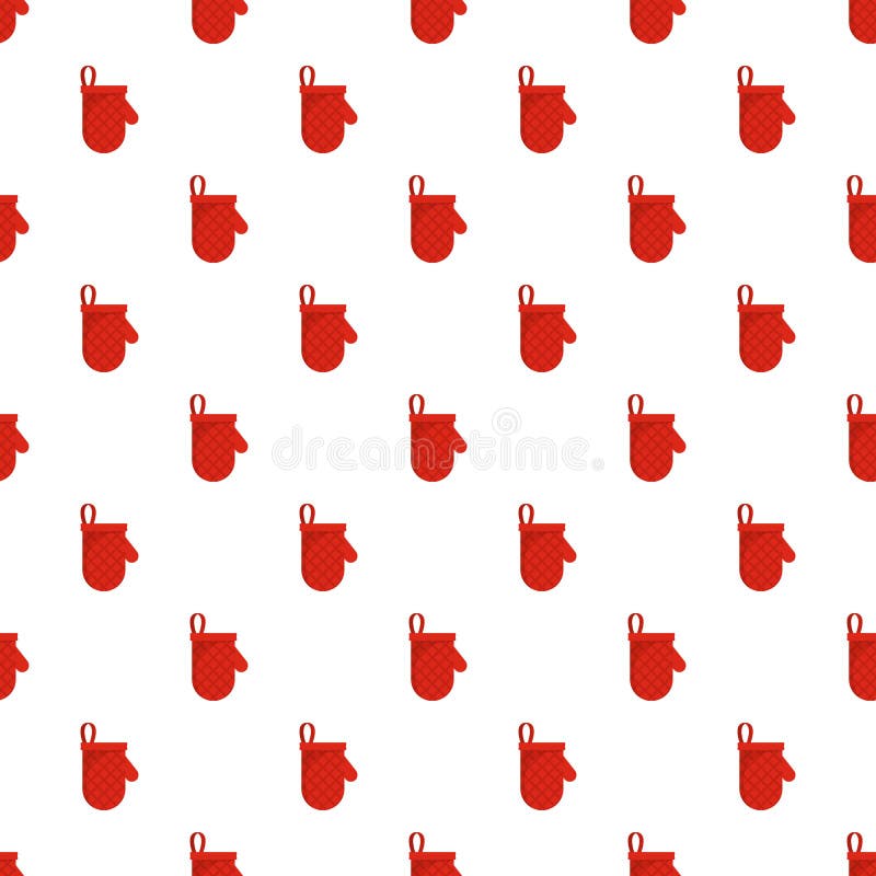 Kitchen Mitten Pattern Seamless Vector Stock Vector - Illustration of ...