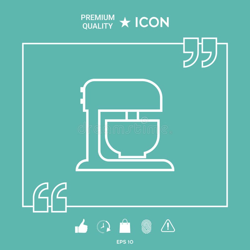 Kitchen mixer linear icon stock vector. Illustration of icon - 114980355