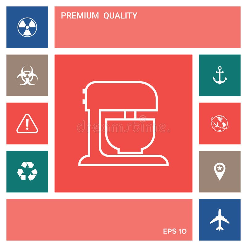 Kitchen Mixer Linear Icon . Elements for Your Design Stock Vector ...