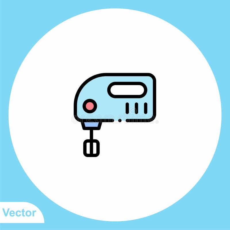 Kitchen Mixer Vector Icon Sign Symbol Stock Illustration - Illustration ...