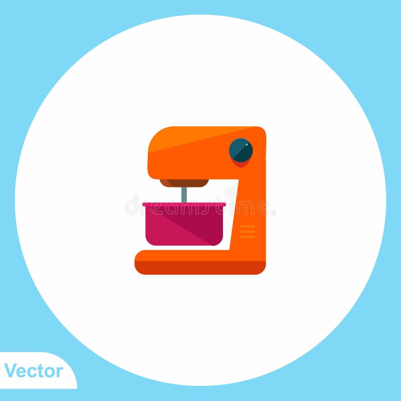Kitchen Mixer Vector Icon Sign Symbol Stock Illustration - Illustration ...