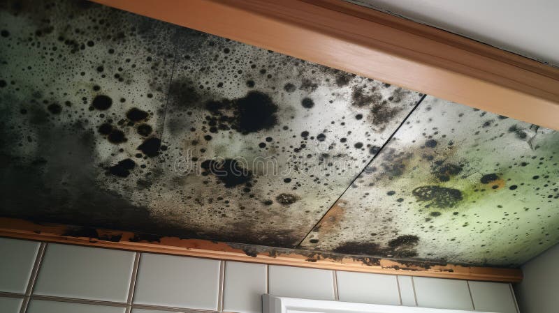 Kitchen mold in house stock illustration. Illustration of spread ...