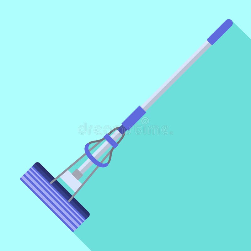 Kitchen Mop Icon, Flat Style Stock Vector - Illustration of service ...
