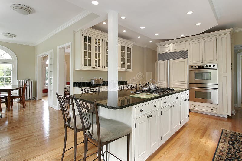 Kitchen in New Construction Home Stock Image - Image of interior, home ...