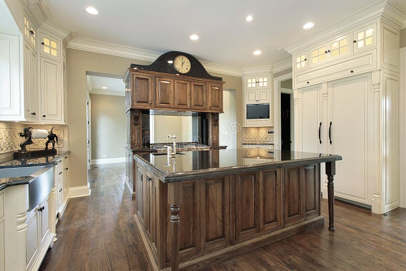 Kitchen in New Construction Home Stock Photo - Image of residential ...
