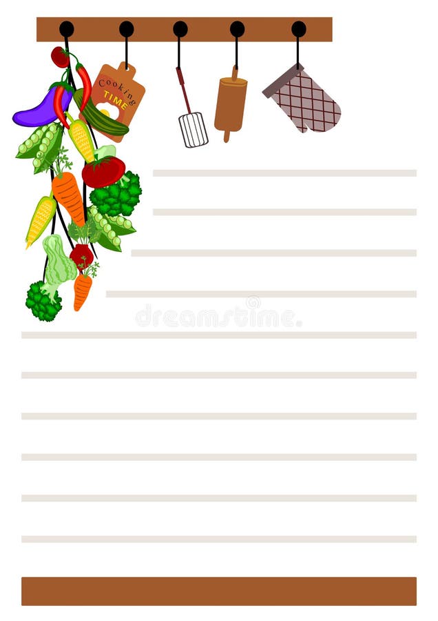Kitchen Notes template stock illustration. Illustration of template ...