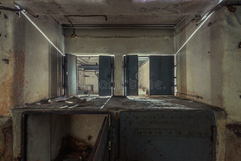 Kitchen in an Old Bunker from the Second World War. Two Flaps for ...