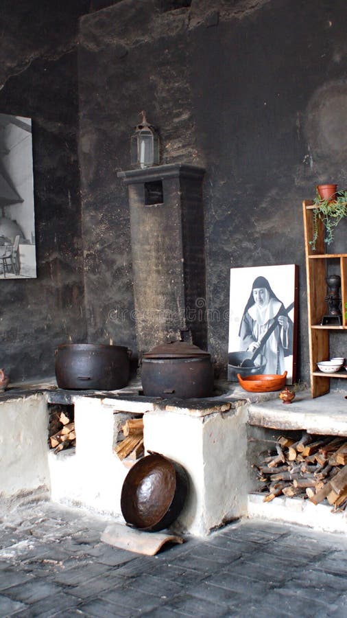 Kitchen in an old convent editorial photography. Image of america ...
