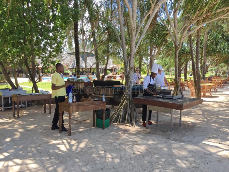 Kitchen in the open air editorial photo. Image of oceania - 73539806