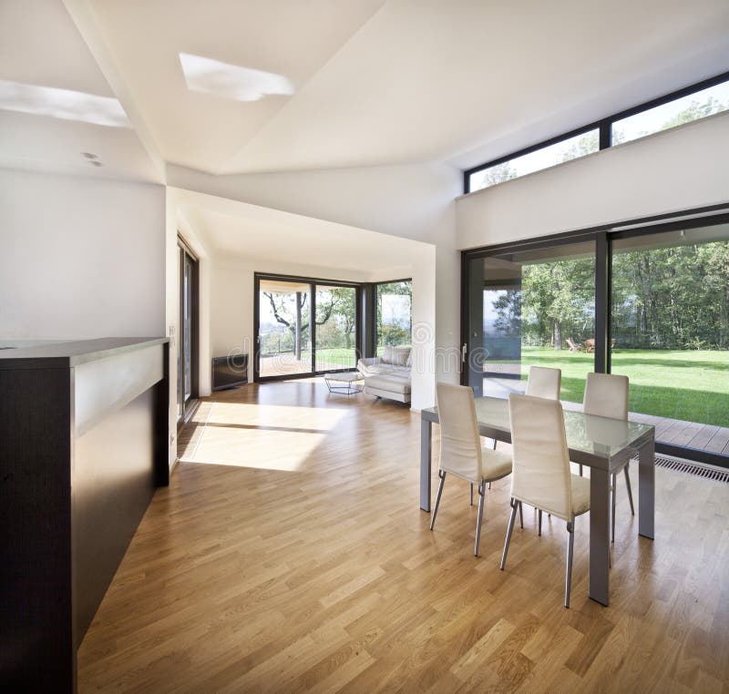 Kitchen Open Space at New Interior of Family House Stock Image - Image ...
