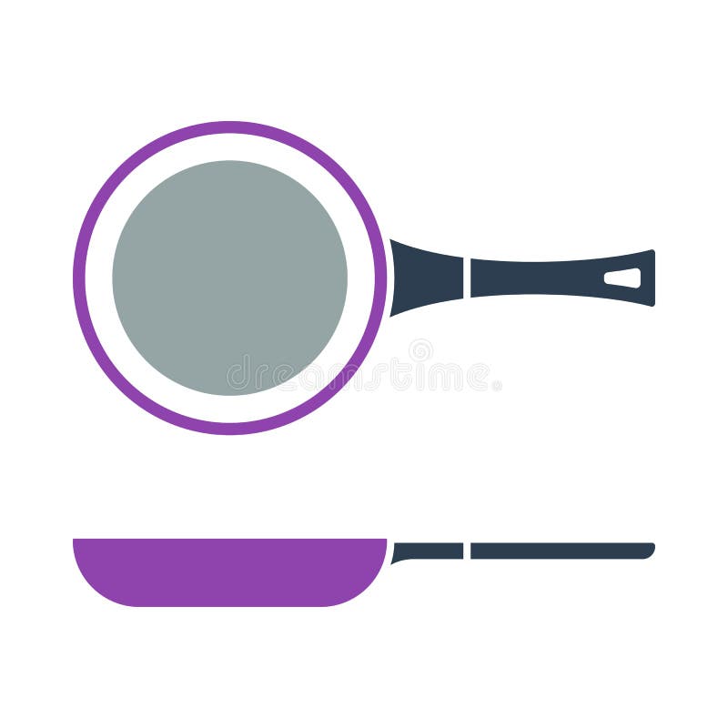 Kitchen Pan Icon stock vector. Illustration of meal - 194705326