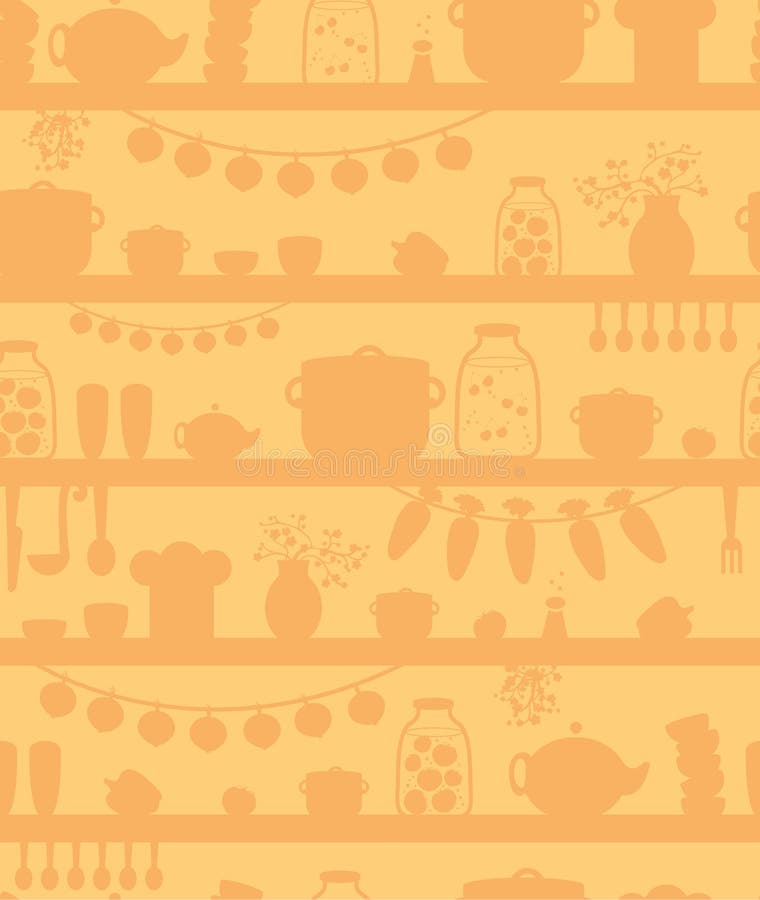 Kitchen or pantry shelves stock vector. Illustration of kitchen - 51931964