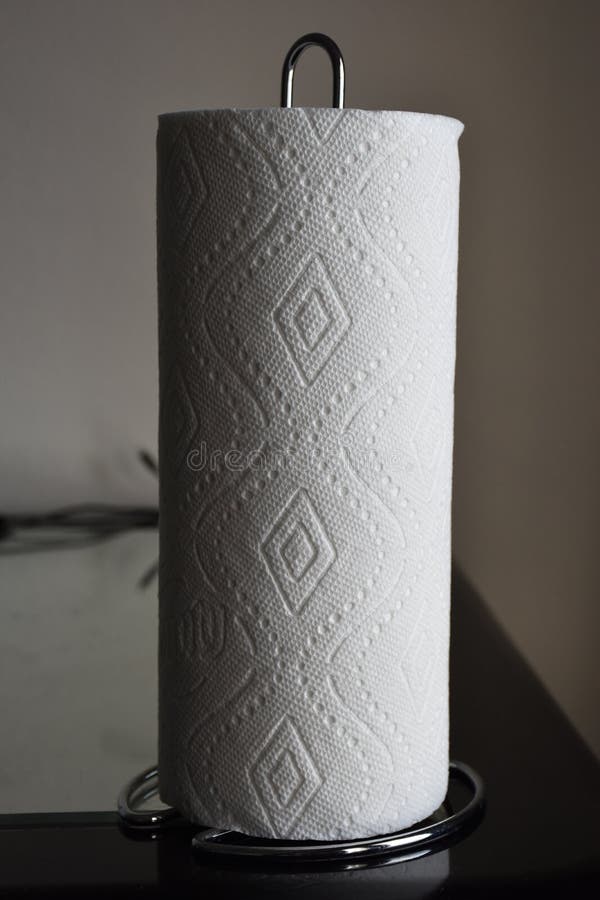 Kitchen Paper Towel White Color Roll Texture Pattern Isolated Stock ...