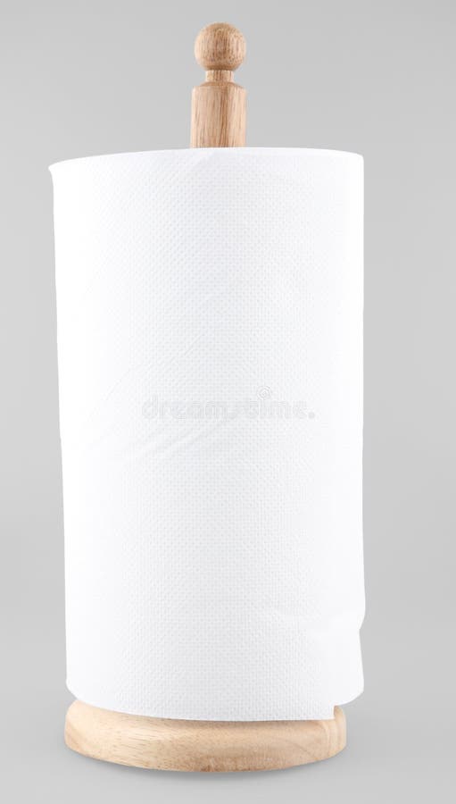 Kitchen Paper on Wooden Holder Stock Image - Image of white, house ...