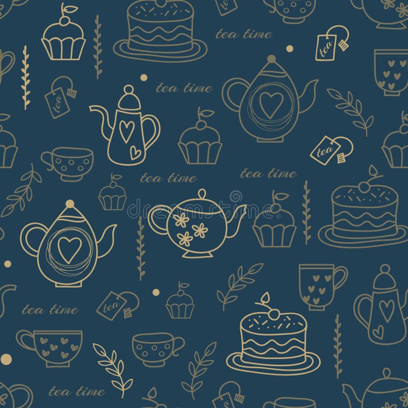 Kitchen Pattern Seamless Design Graphic Stock Vector - Illustration of ...