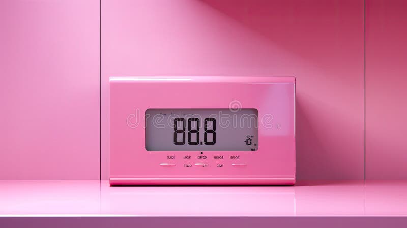 A Kitchen with a Pink Stove Top Oven. Generative AI Image. Stock ...