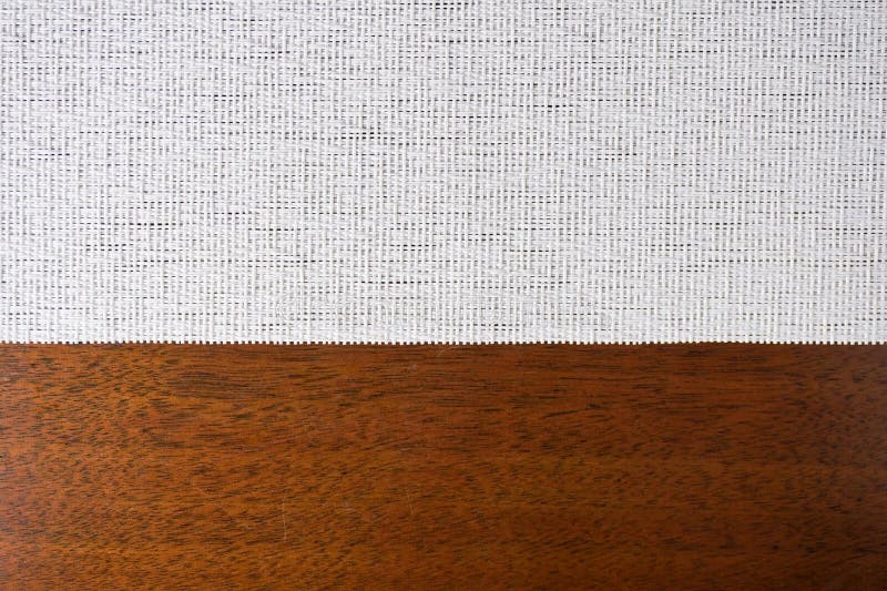 White Place Mat on Wooden Table Stock Image - Image of cover ...