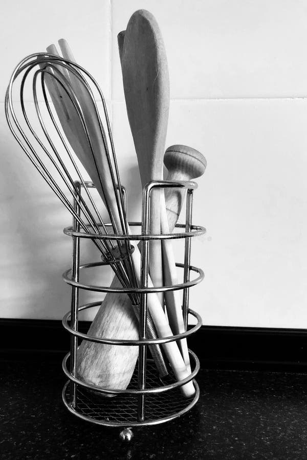 Kitchen stock photo. Image of monochromatic, cutlery - 101883370