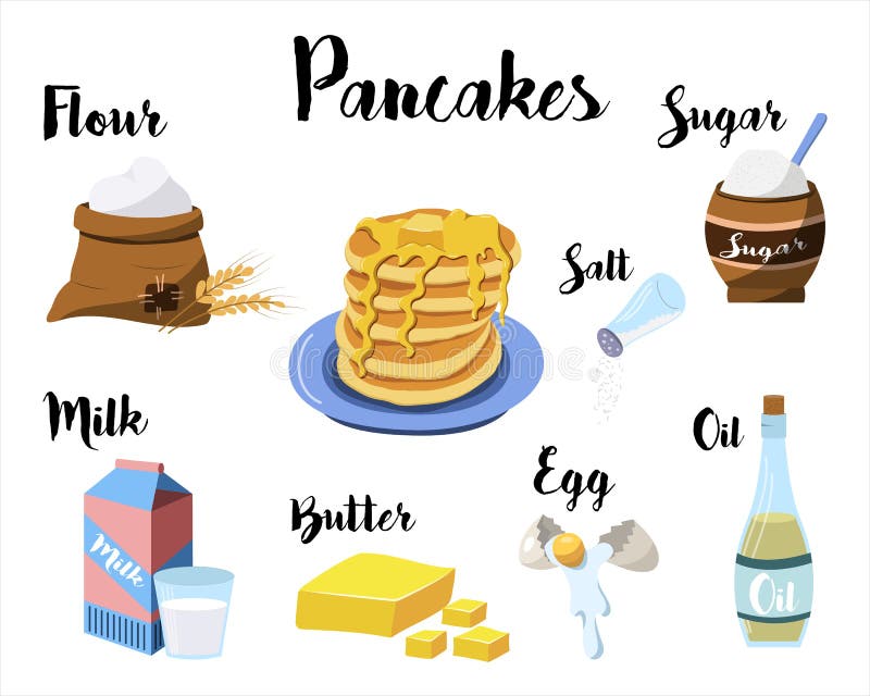 Pancake Recipe Stock Illustrations – 2,586 Pancake Recipe Stock ...