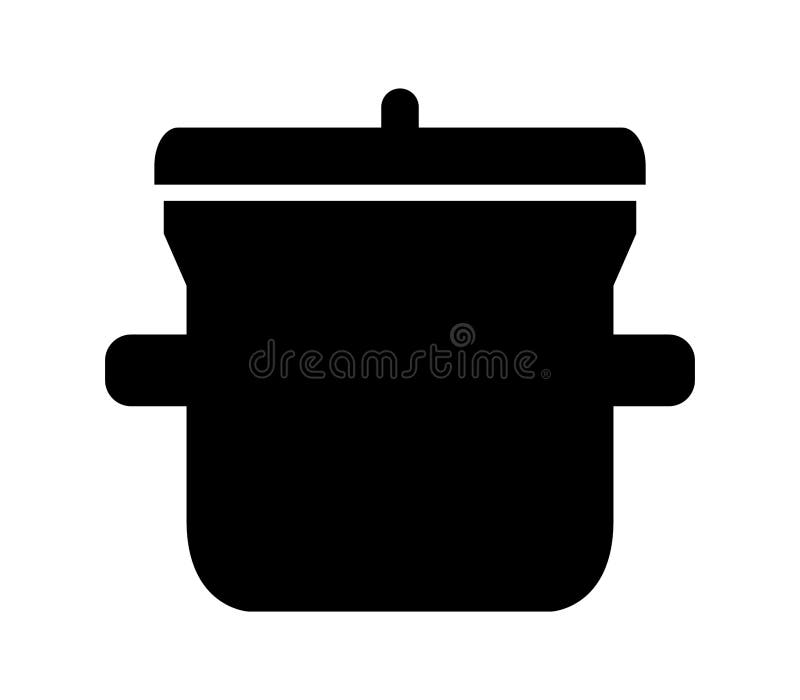 Kitchen Pot Icon Illustrated on White Background Stock Illustration ...