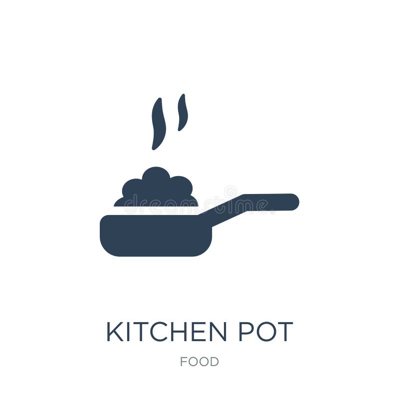 Kitchen Pot Icon in Trendy Design Style. Kitchen Pot Icon Isolated on ...