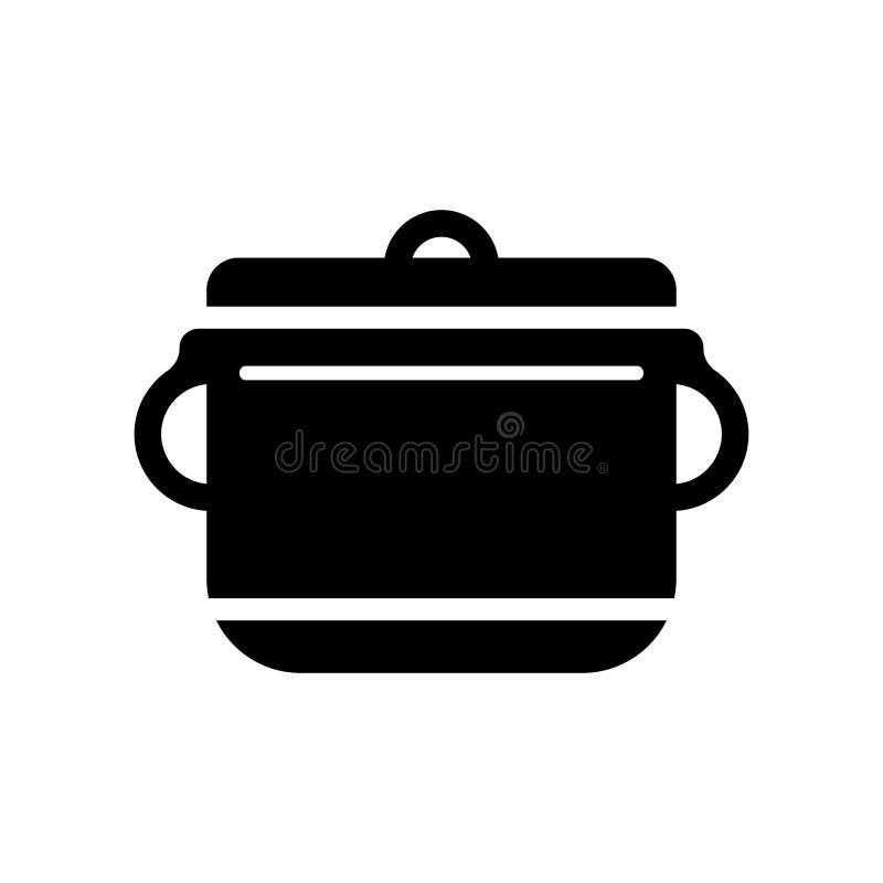 Kitchen Pot Icon Vector Sign and Symbol Isolated on White Background ...