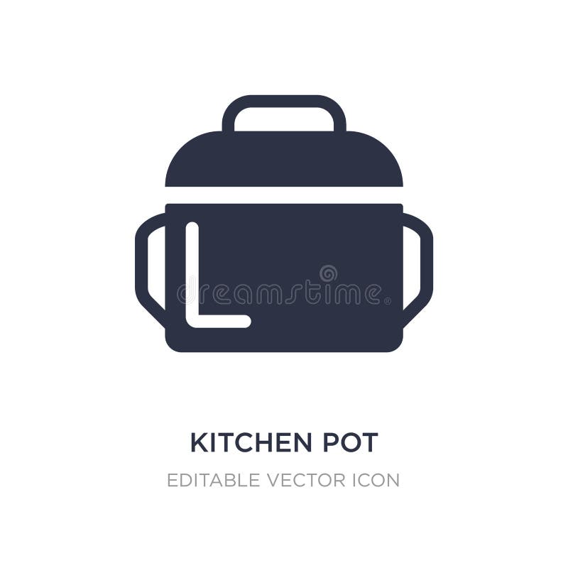 Kitchen Pot Icon on White Background. Simple Element Illustration from ...