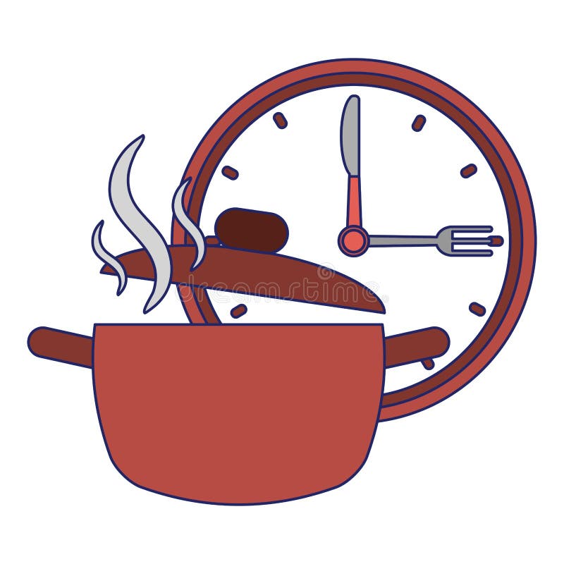 Cooking Pot Open Hot Food Kitchen Stock Vector - Illustration of card ...