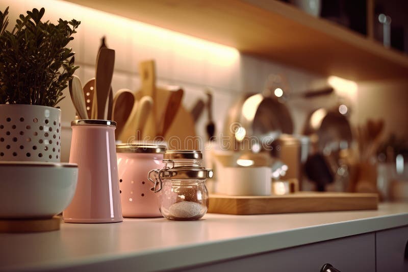 Kitchen Products and Housewares in a Close-up Shot, Macro Shot - Made ...